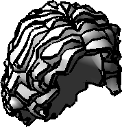 20595 - Hair Long Tousled with Center Part - LEGO Parts Guide - Brick ...