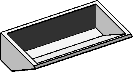 3433 - Construction Vehicle Bucket Smooth 3 x 5 x 1 & 1/3 - LEGO Parts ...