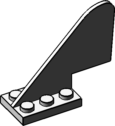 3587 - Tail Old - LEGO Parts Guide - Brick Architect