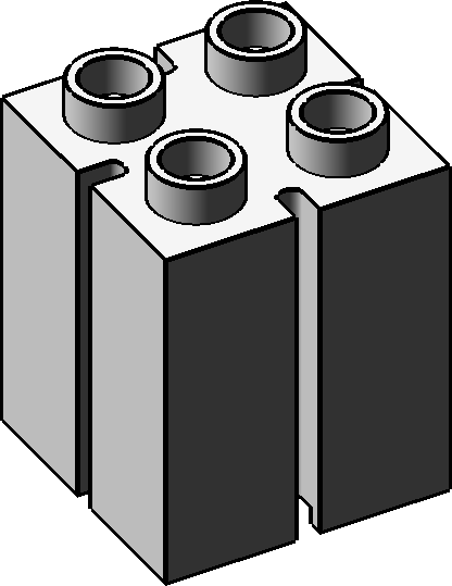 41978 - Duplo Brick 2 x 2 x 2 with Vertical Grooves - LEGO Parts Guide ...