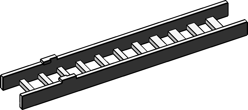 420 - Ladder Two Piece, Bottom Section - LEGO Parts Guide - Brick Architect