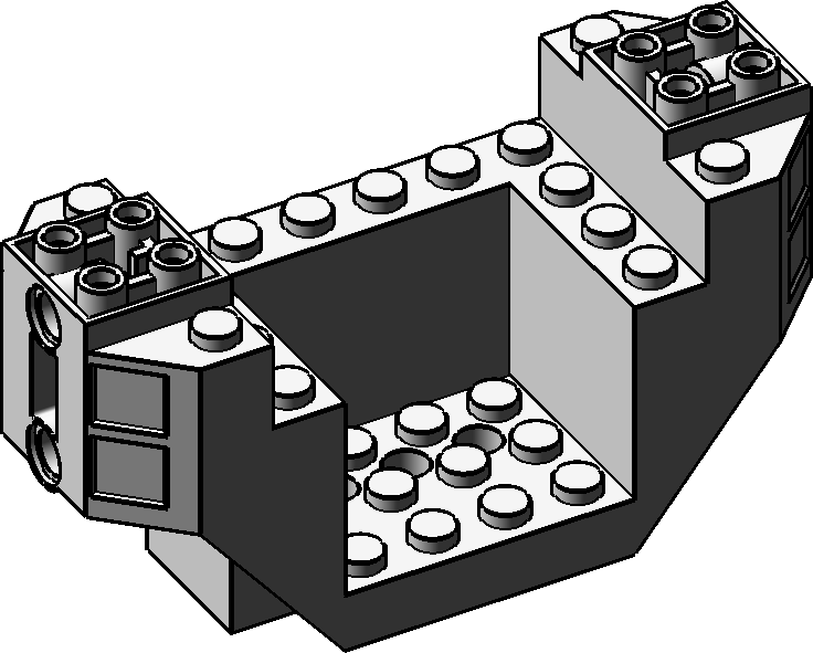44665 - Wedge Brick Special 4 x 10 x 4 with 3 x 4 Recessed and Pin ...