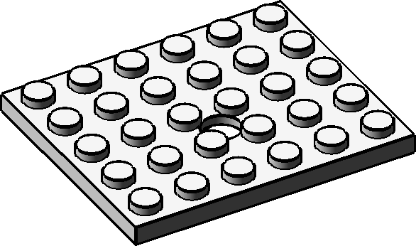 711 - Plate Special 5 x 6 with Hole - LEGO Parts Guide - Brick Architect