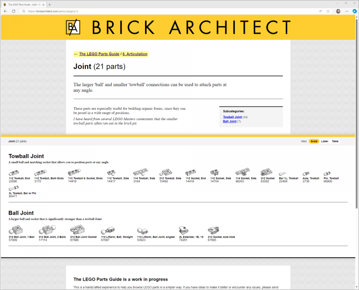 Introducing the LEGO Parts Guide! – BRICK ARCHITECT