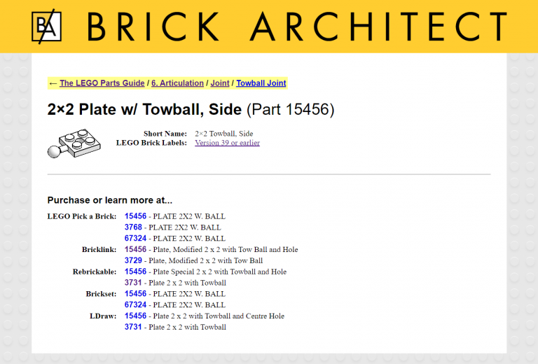 Introducing the LEGO Parts Guide! – BRICK ARCHITECT