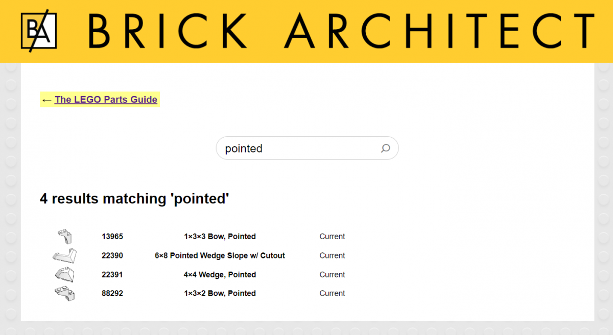 LEGO Parts Guide - About & Version History - BRICK ARCHITECT