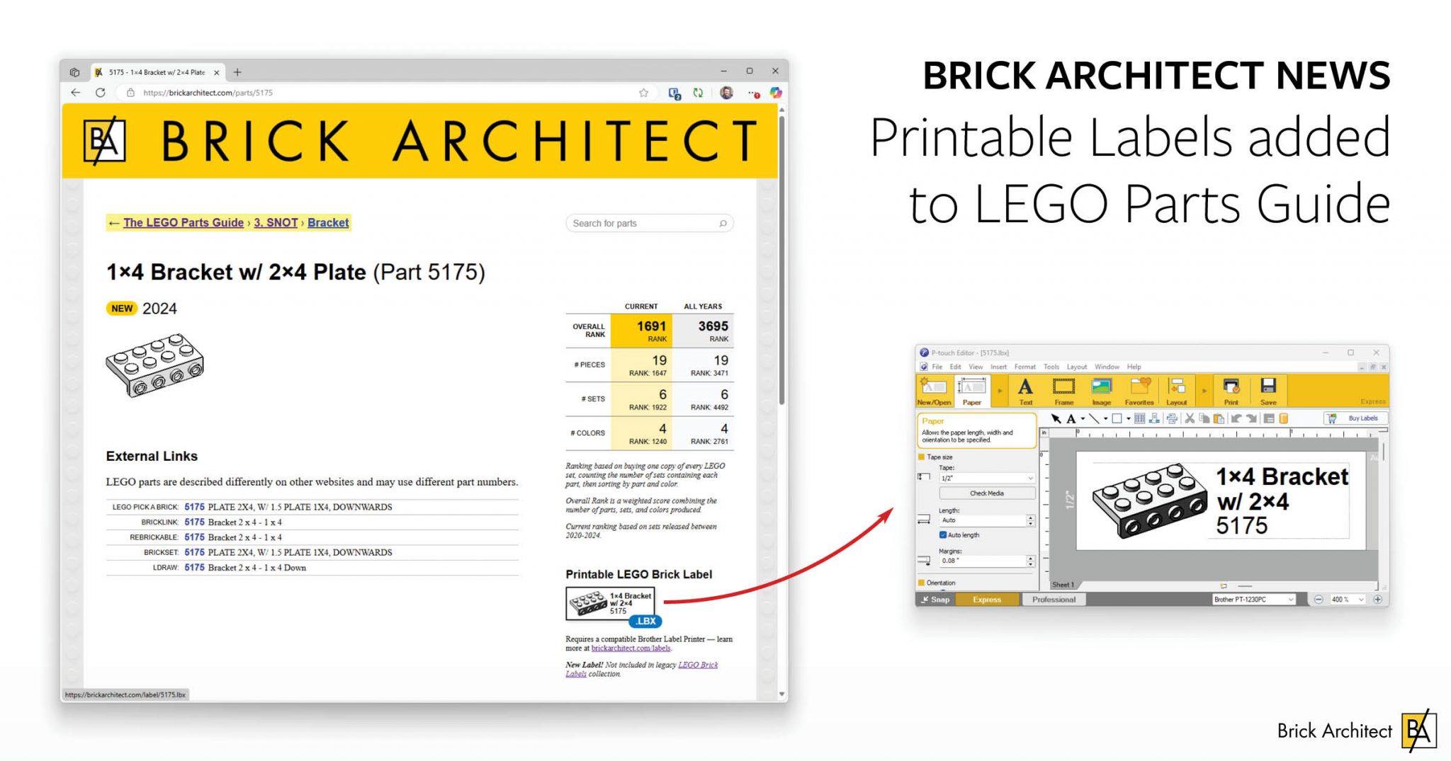 Printable LEGO Brick Labels added to the LEGO Parts Guide! - BRICK ...