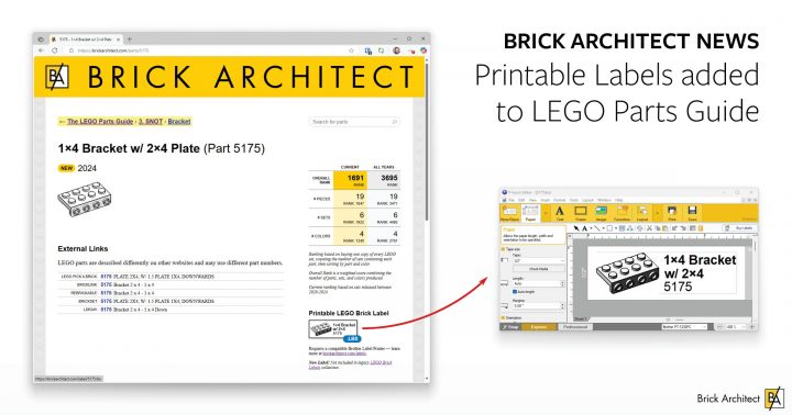 Printable LEGO Brick Labels added to the LEGO Parts Guide! - BRICK ...