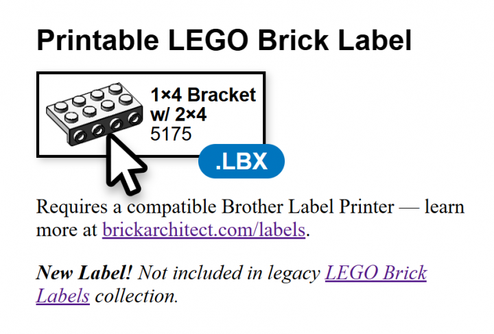 Printable LEGO Brick Labels added to the LEGO Parts Guide! - BRICK ...